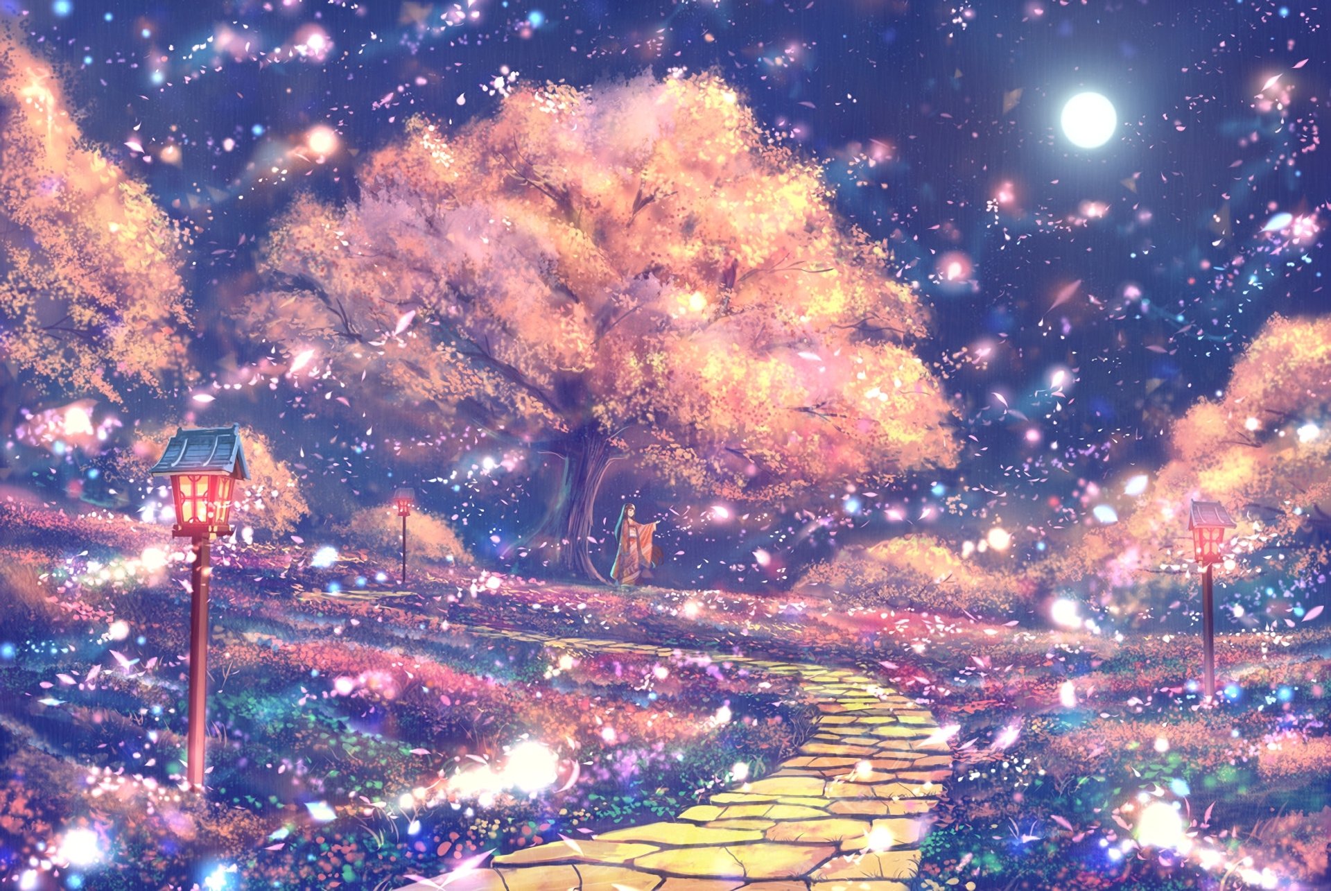 Enchanted Anime Pathway - HD Wallpaper by 防人