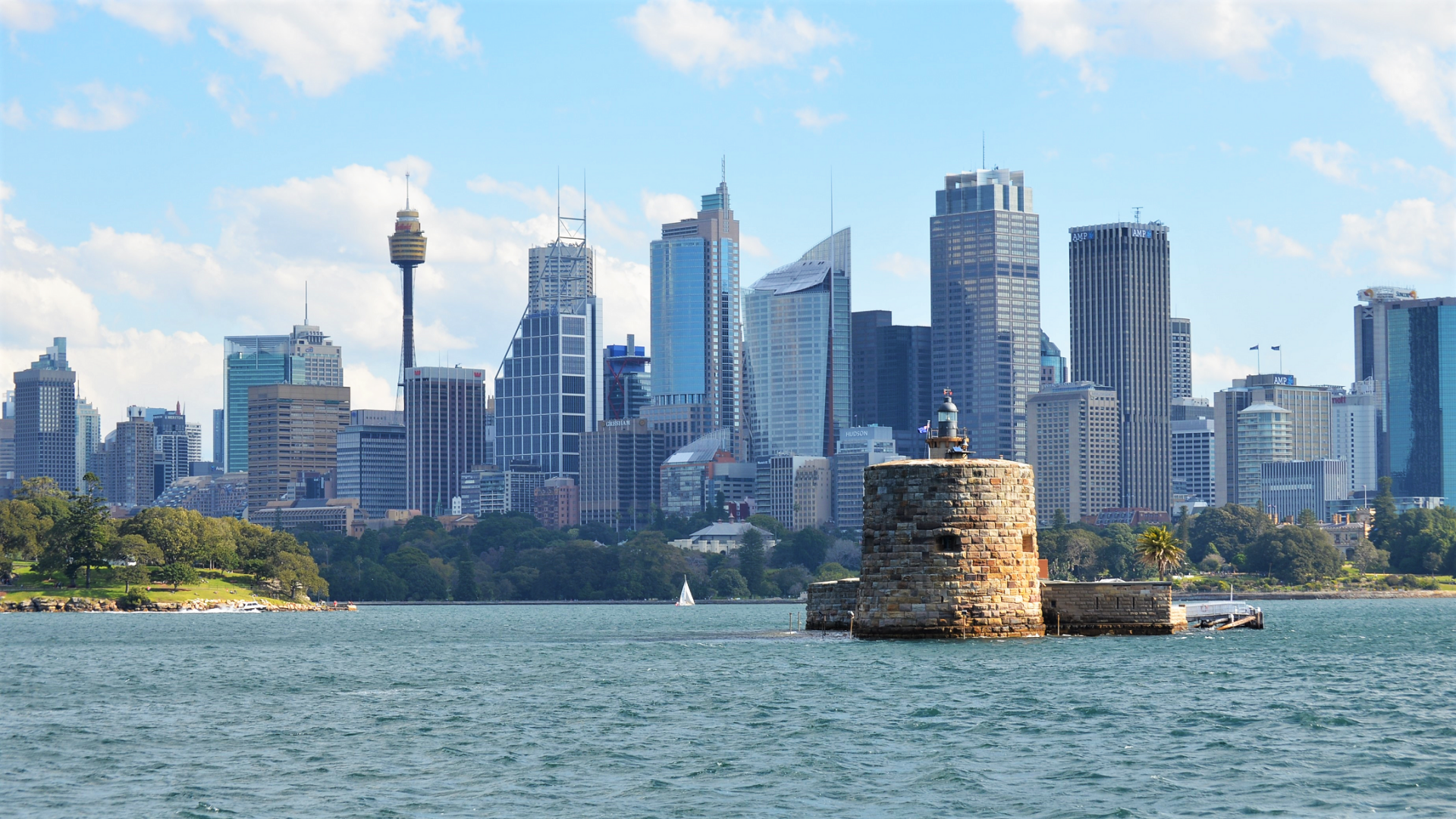 Sydney City and Fort Denison, Australia by lonewolf6738