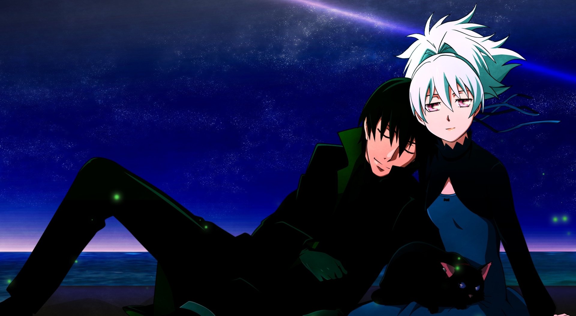 Darker Than Black Night: Mao, Yin & Hei HD Anime Wallpaper