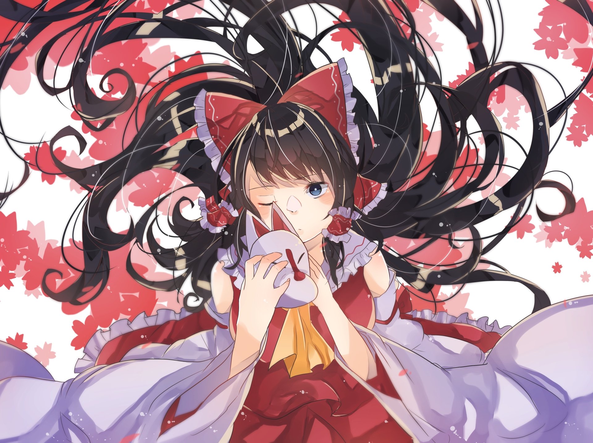 Download Reimu Hakurei Anime Touhou 4k Ultra HD Wallpaper by あずま ...