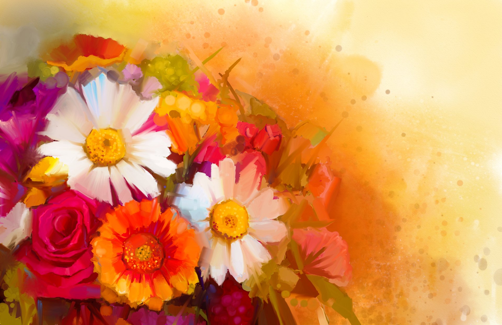 Hd Wallpapers Painting Flower