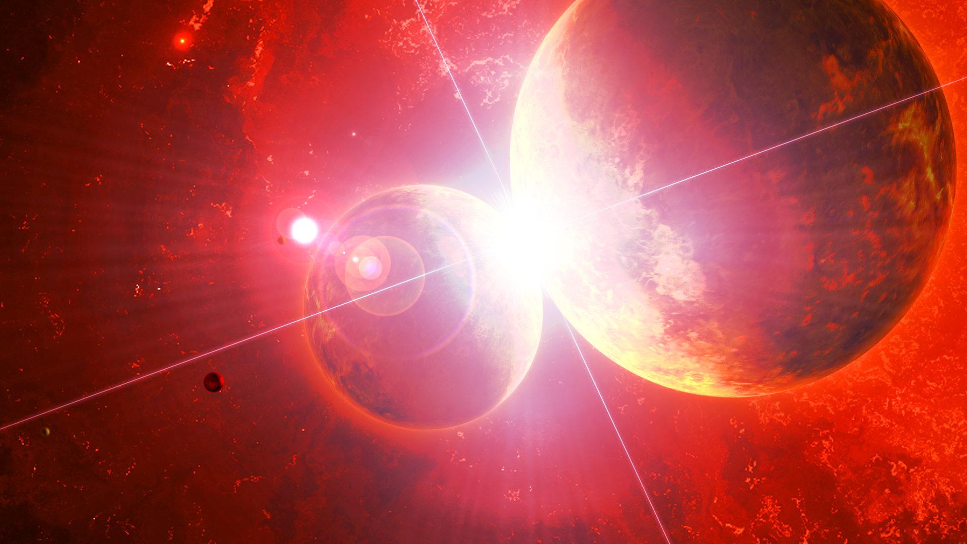 Download Red Planet Space Sci Fi Collision HD Wallpaper by Archange1Michael
