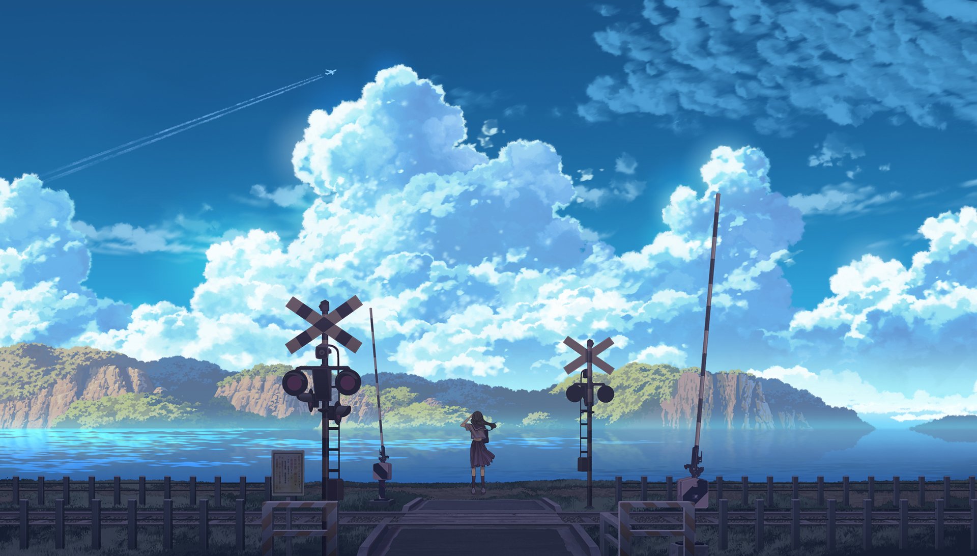 Anime Railroad Bliss: HD Wallpaper by Chigu