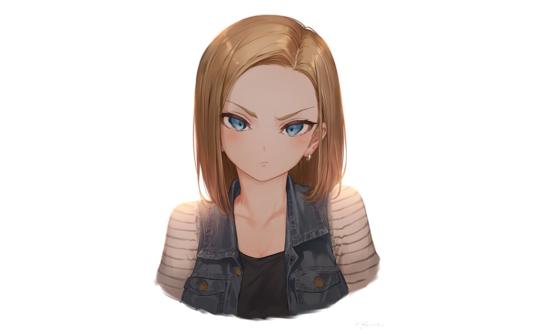 HD Wallpaper of Android 18 from Dragon Ball Z with Blue Eyes by ryota