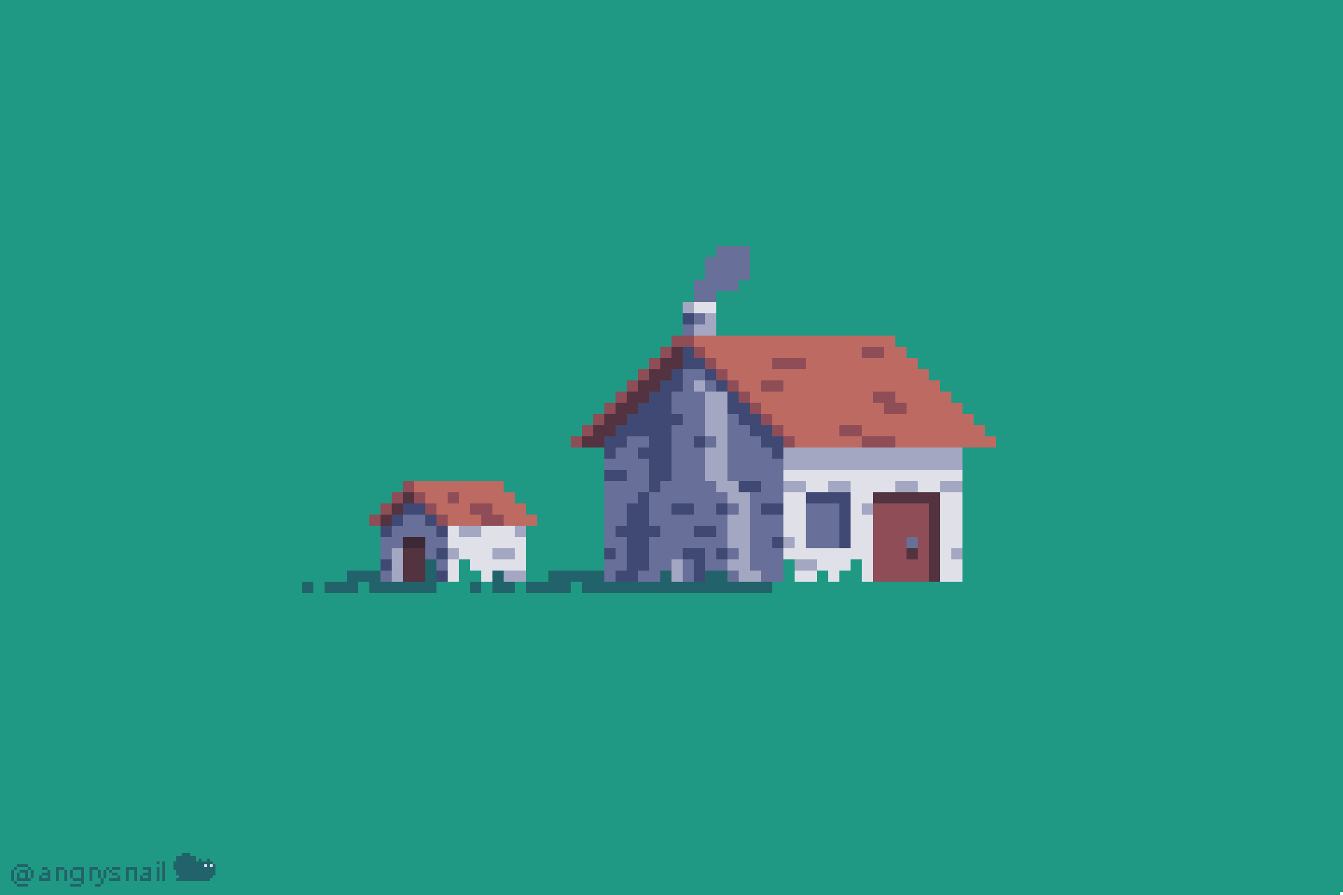 Pixel Haven: Artistic House HD Wallpaper