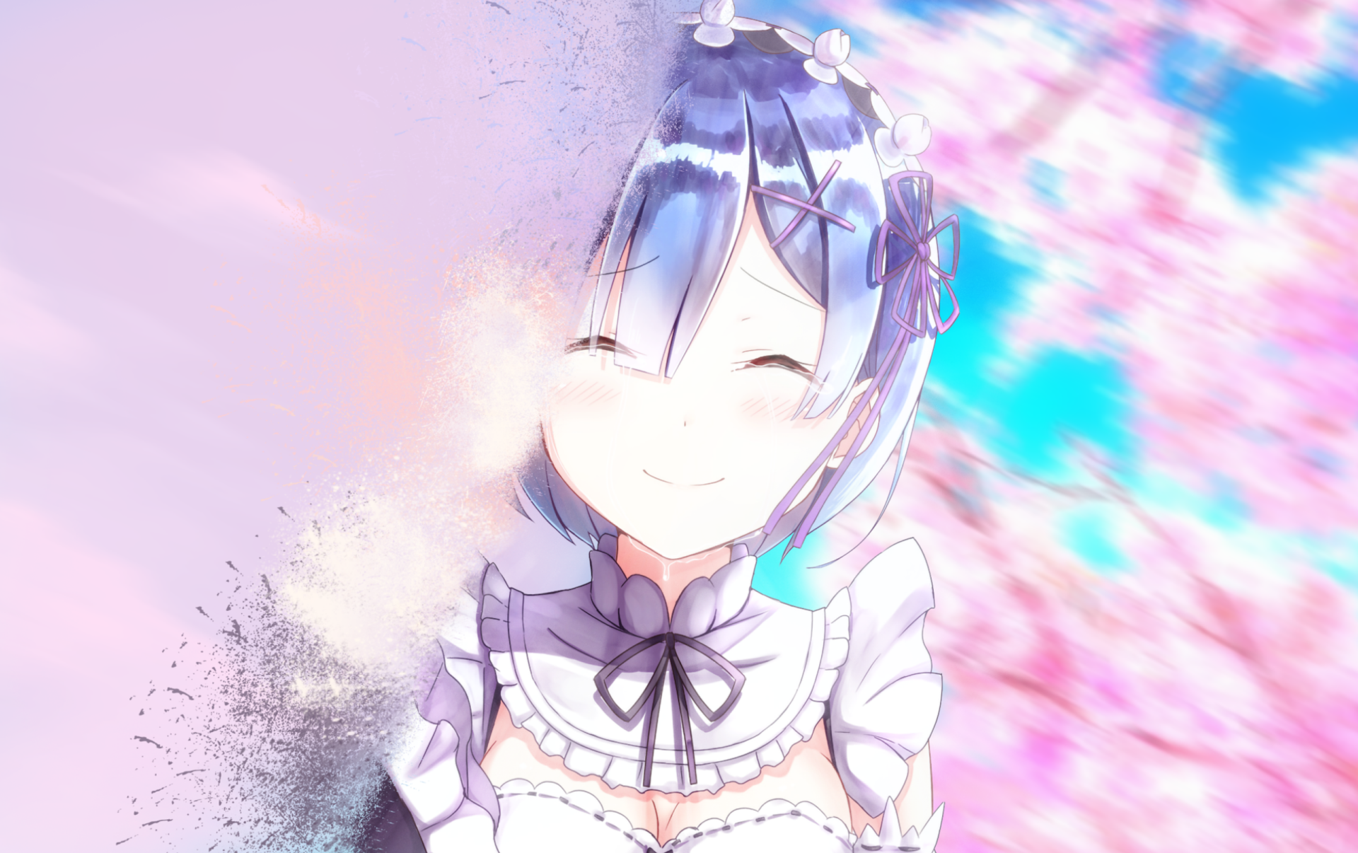 Rem from Re:Zero - Stunning HD Anime Wallpaper Full of Spring Colors