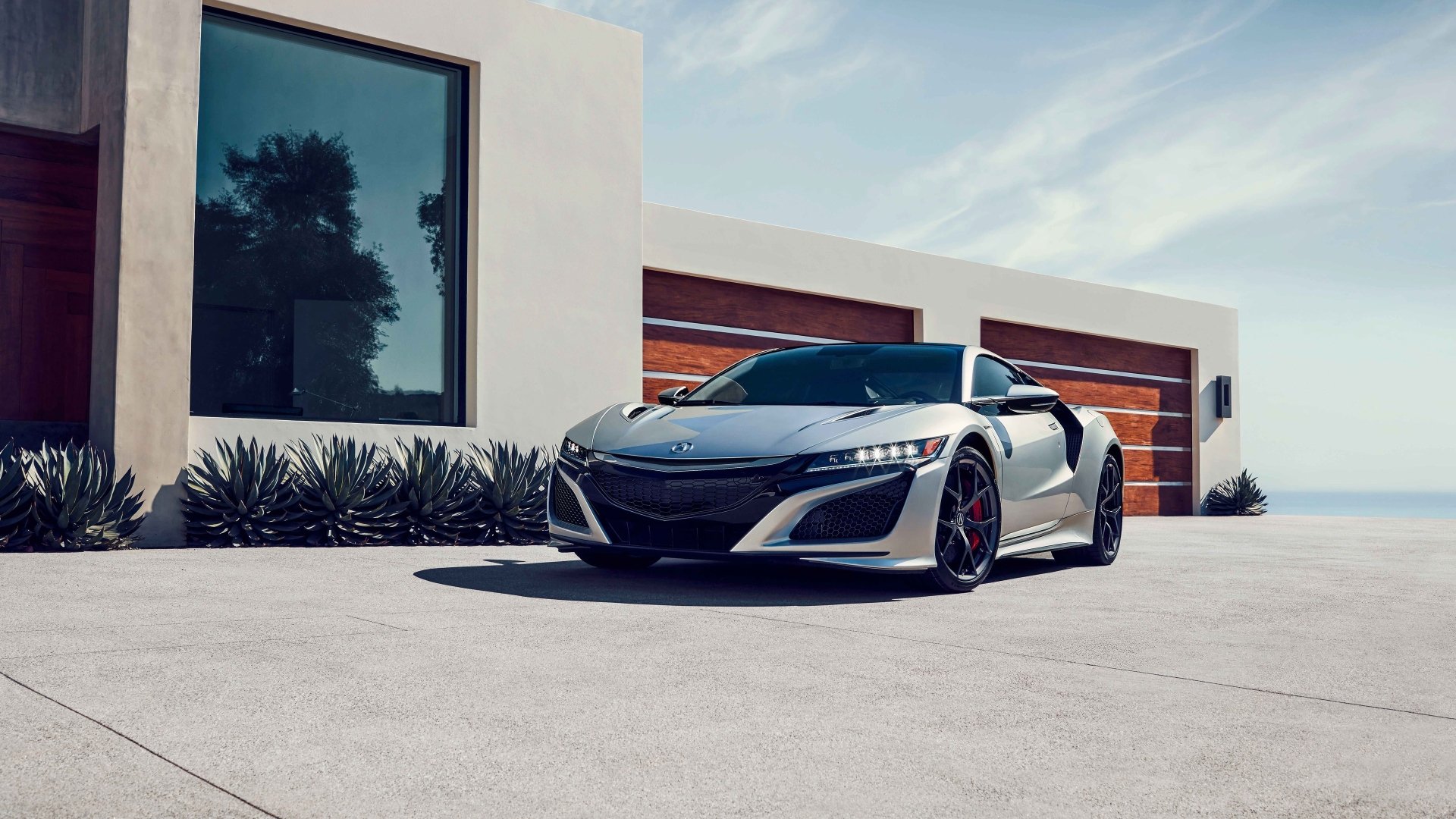 Sleek Silver Acura NSX Supercar – 4K Ultra HD Wallpaper