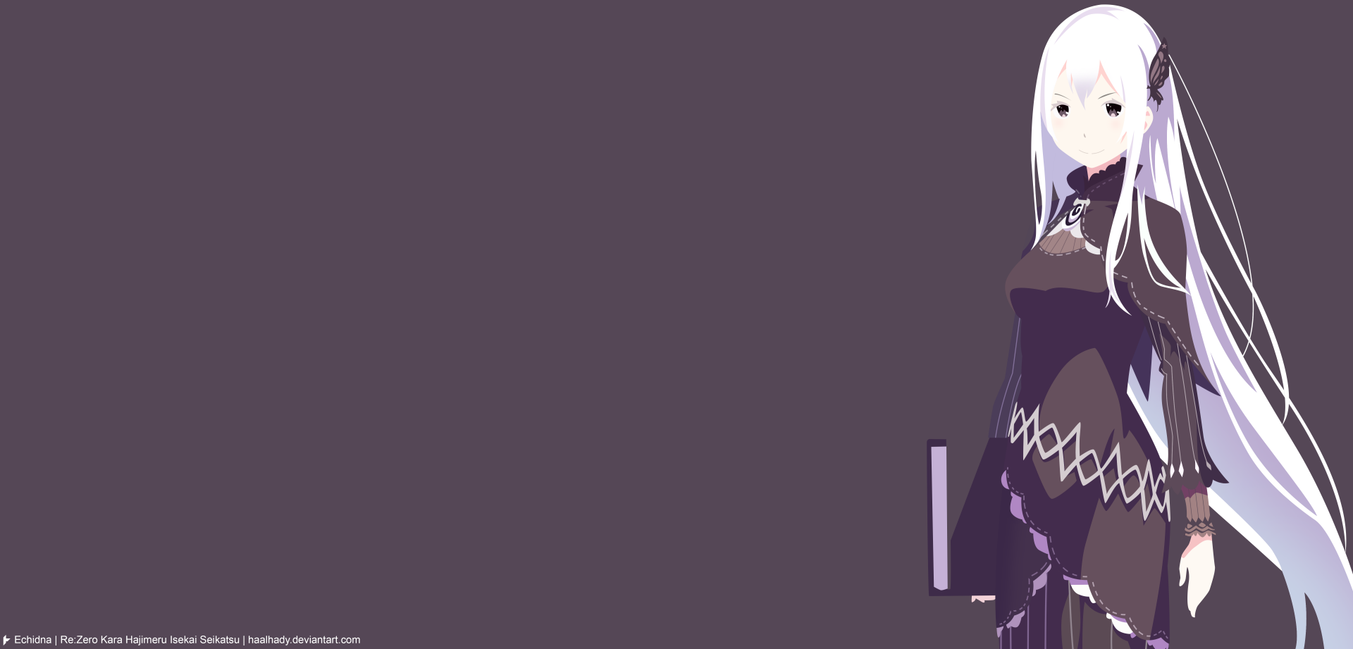 Minimalist Echidna 4K Ultra HD – Re:Zero Anime Wallpaper by Hadziq Alhady