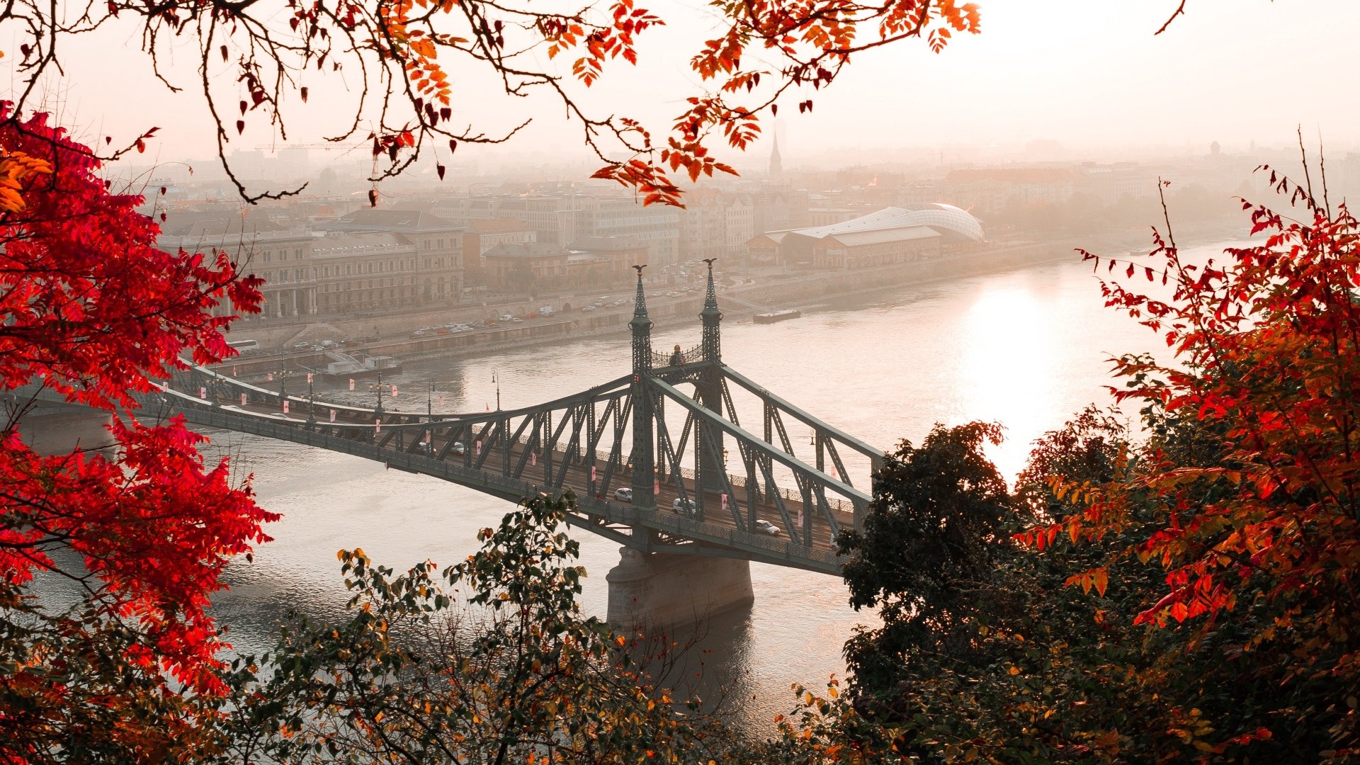 Liberty Bridge Budapest - Stunning 4K Ultra HD Fall View over Hungary's ...