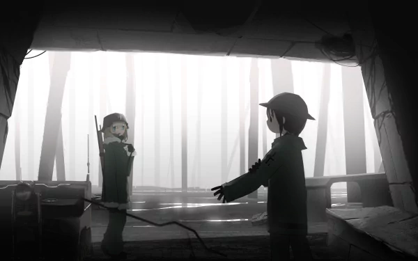 Download Manga Anime Girls' Last Tour HD Wallpaper by tsukumizu