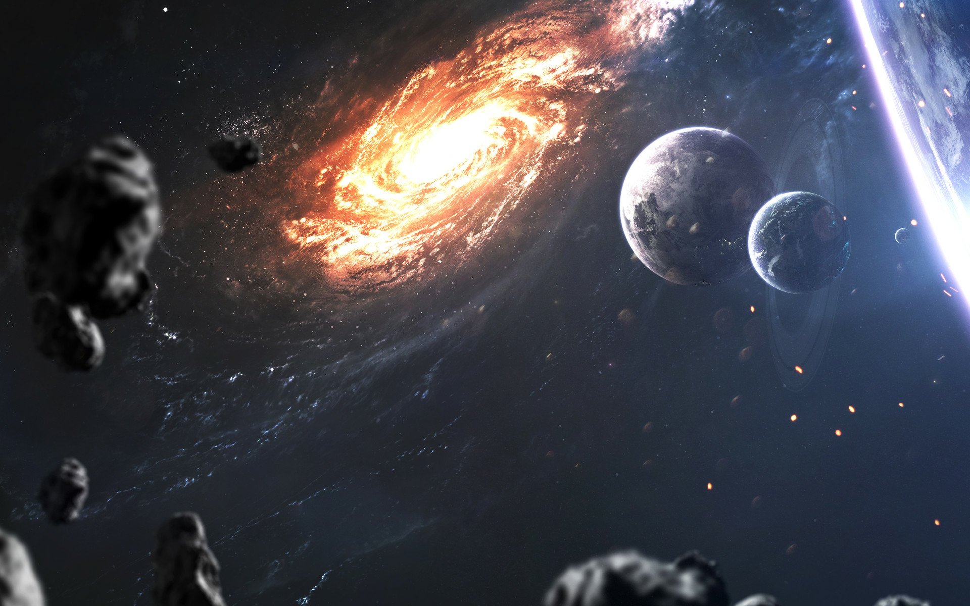 Download Sci Fi Galaxy HD Wallpaper by Vadim Sadovski