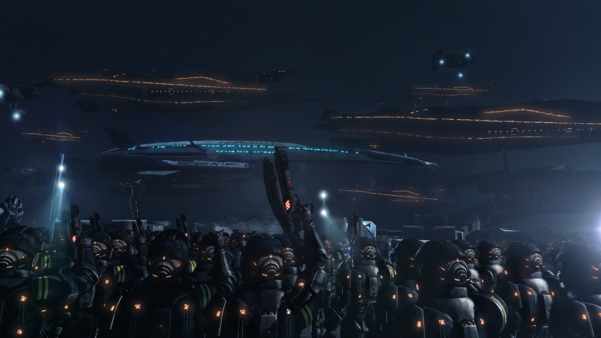 Mass Effect 4K Ultra HD Epic Space Battle Wallpaper by Scotchlover