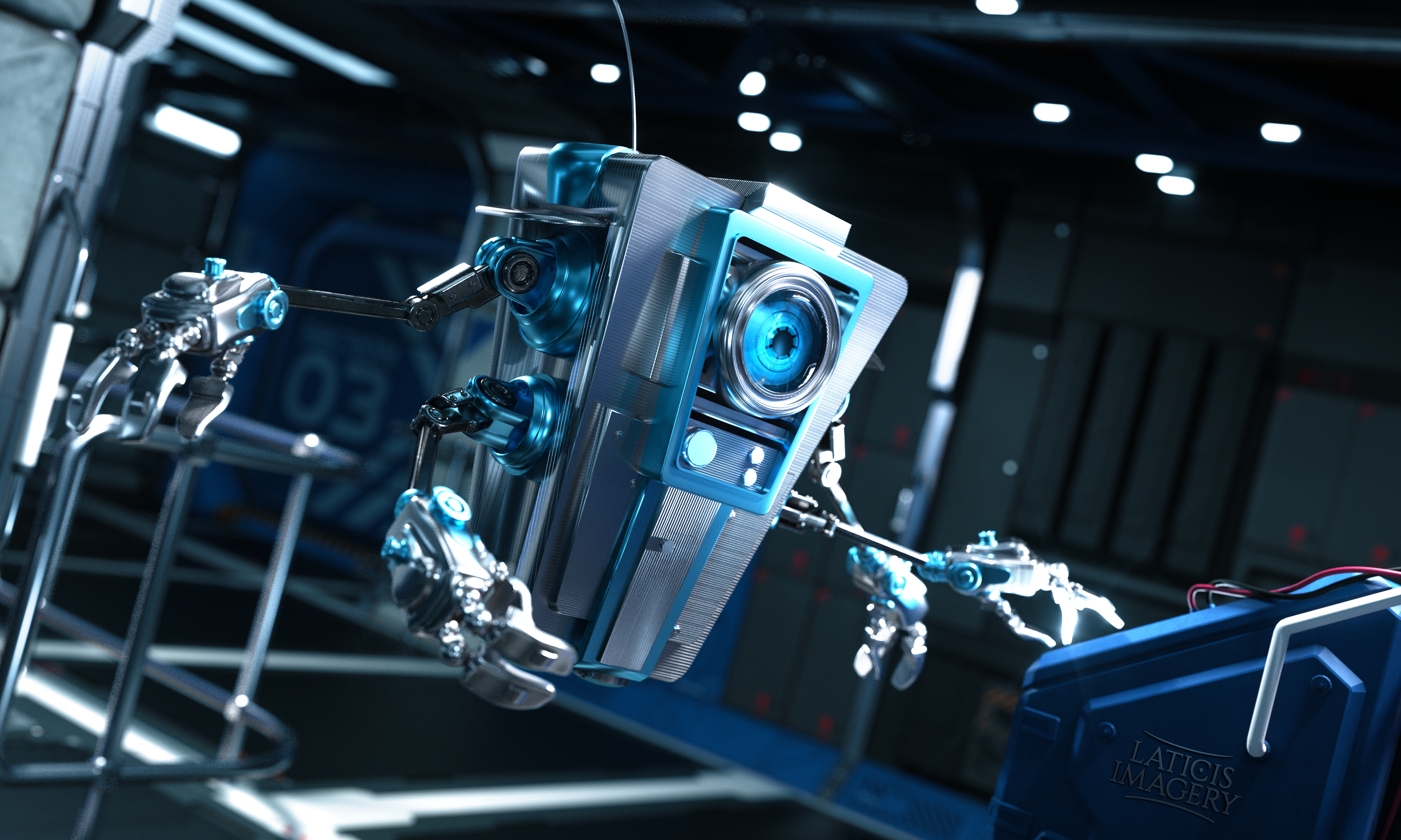 Download Sci Fi Robot HD Wallpaper by Adriano Di Pierro