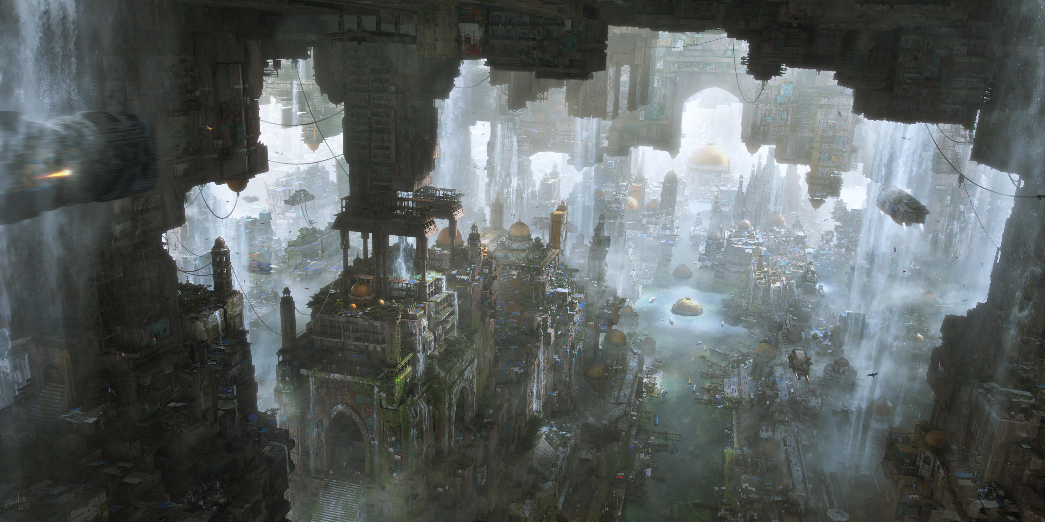 Enchanted Cityscape HD Wallpaper by Emilis Baltrusaitis