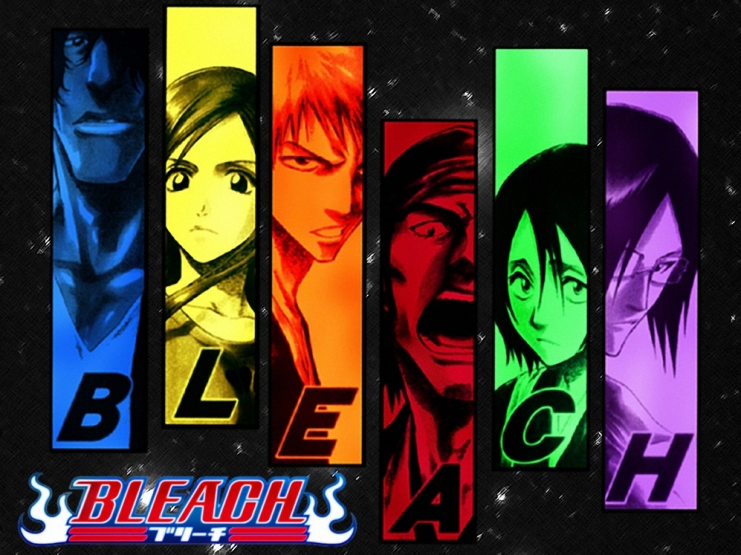 Bleach HD Wallpaper: Hanataro, Ichigo, Orihime, Rukia, and Yasutora