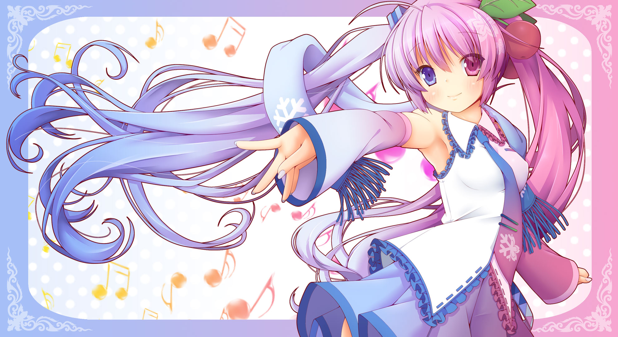 Download Heterochromia Yuki Miku Sakura Miku Anime Vocaloid HD ...