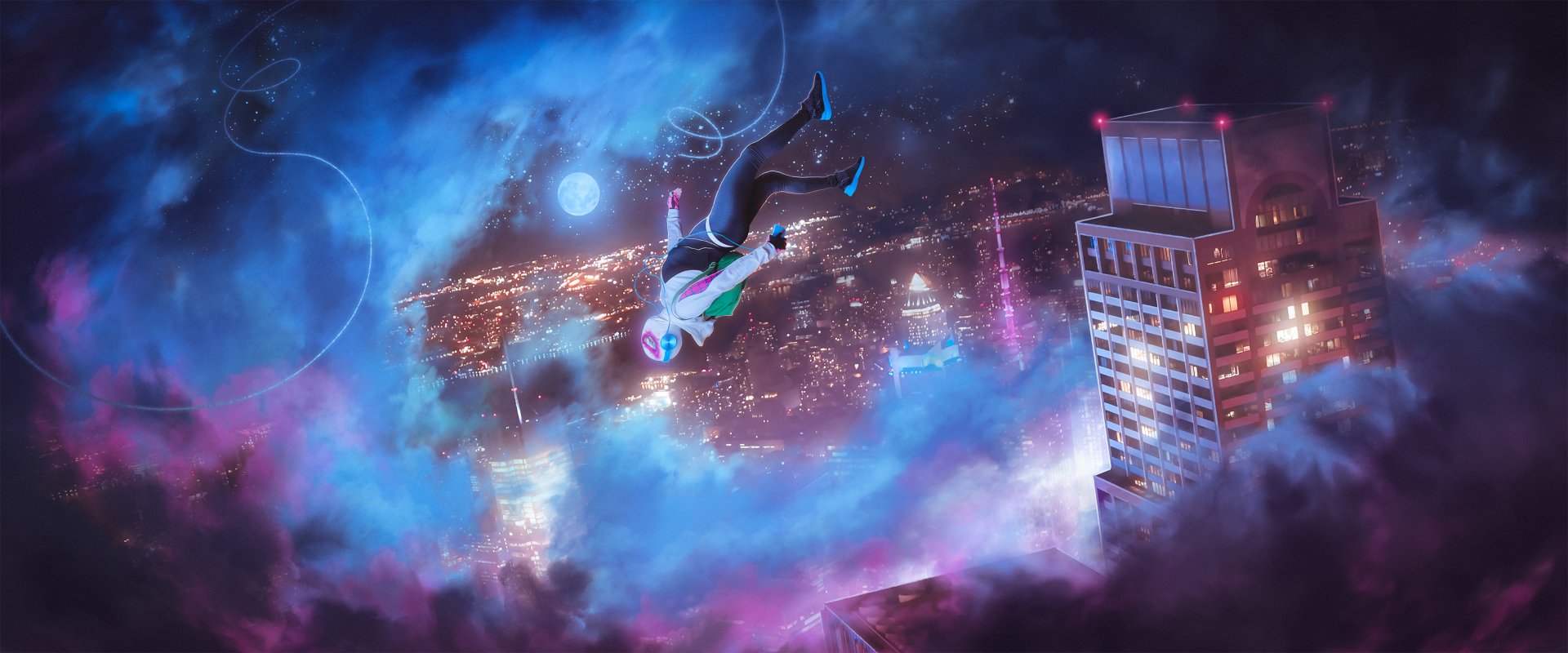 Spider-Gwen in New York - HD Wallpaper from Spider-Verse