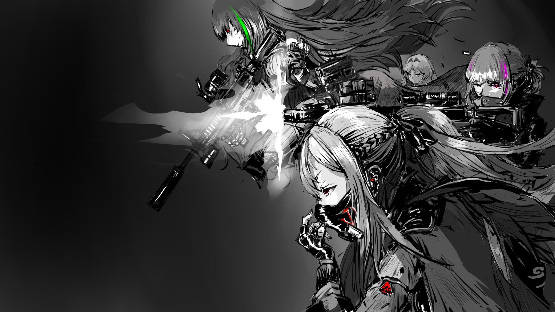 Girls Frontline HD Wallpaper: ST AR-15, M4A1, AN-94 & AK-12 in Action ...