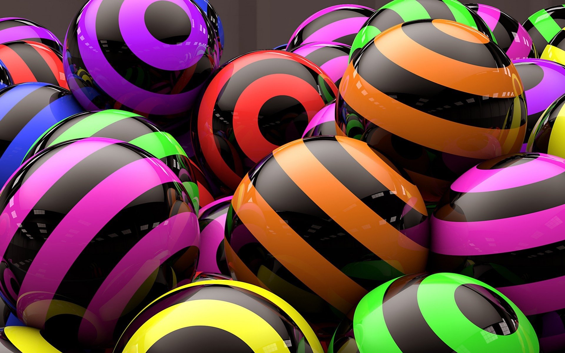 Download Stripes Colors Abstract Ball HD Wallpaper