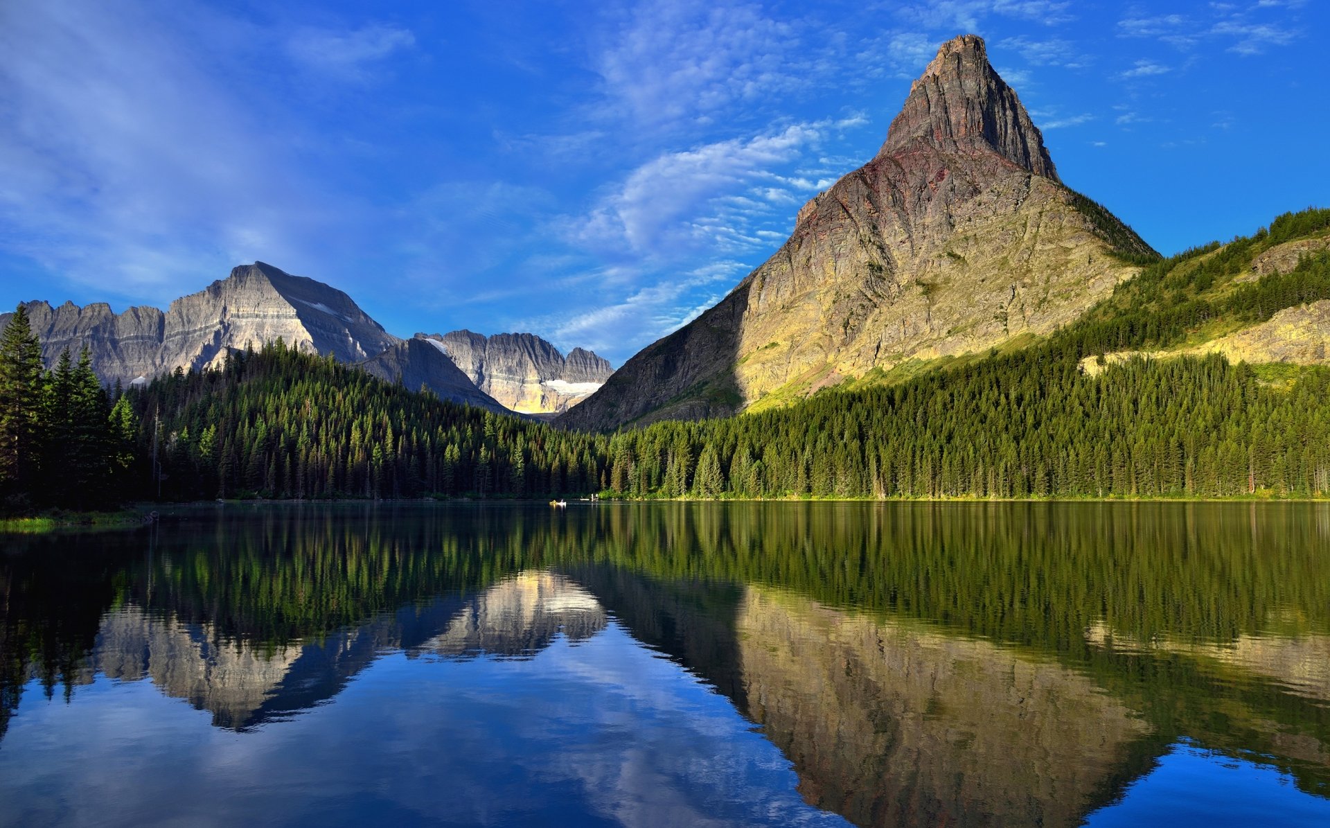 Download Peak Mountain Lake Nature Reflection HD Wallpaper