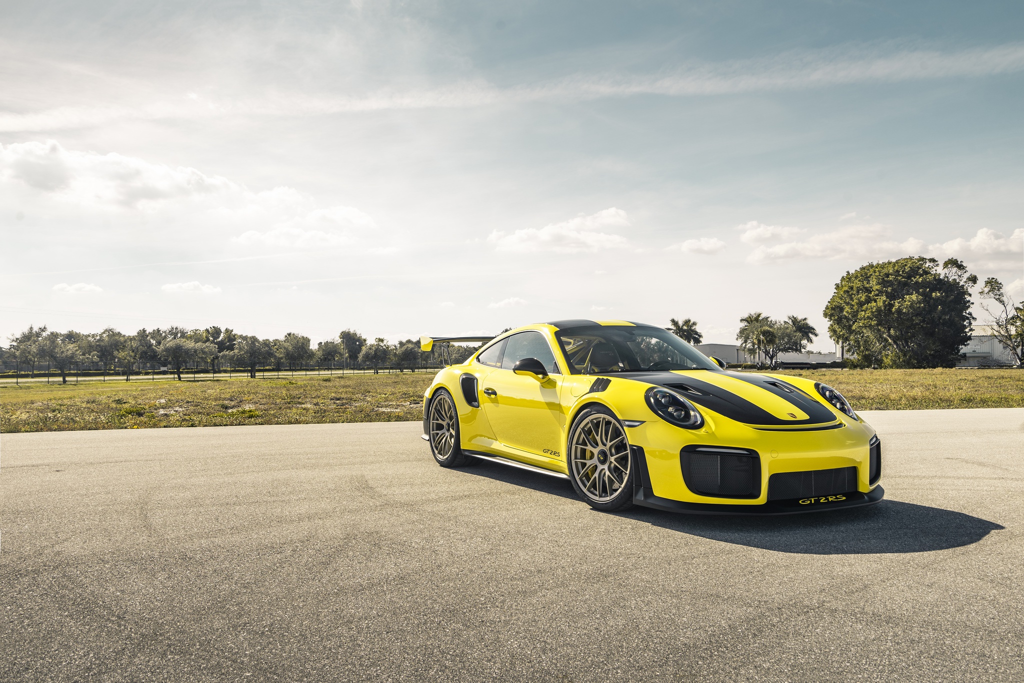 Download Yellow Car Car Porsche Porsche 911 Porsche 911 GT2 Vehicle ...