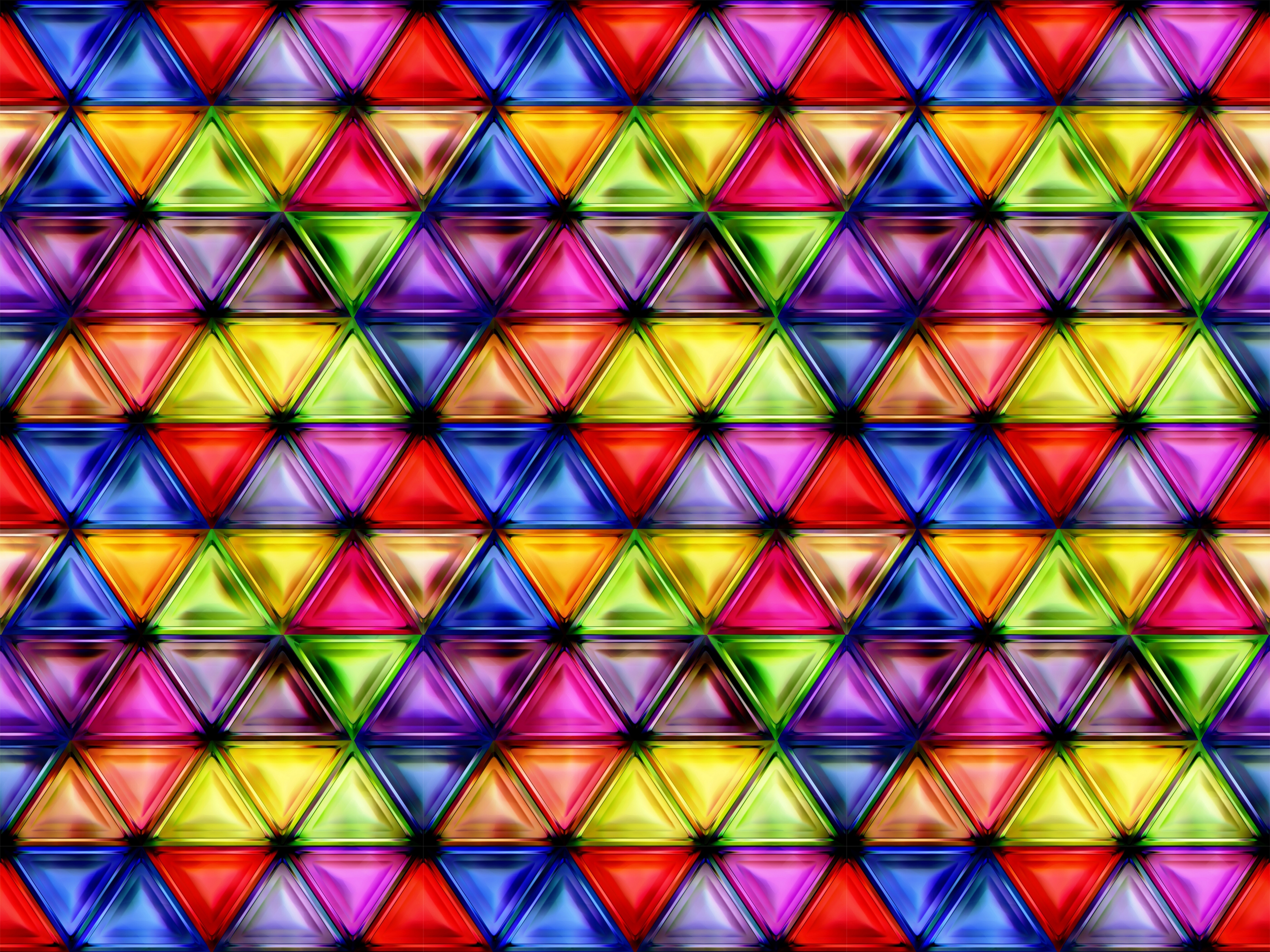 Download Geometry Colorful Triangle Pattern Abstract Colors 4k Ultra HD ...