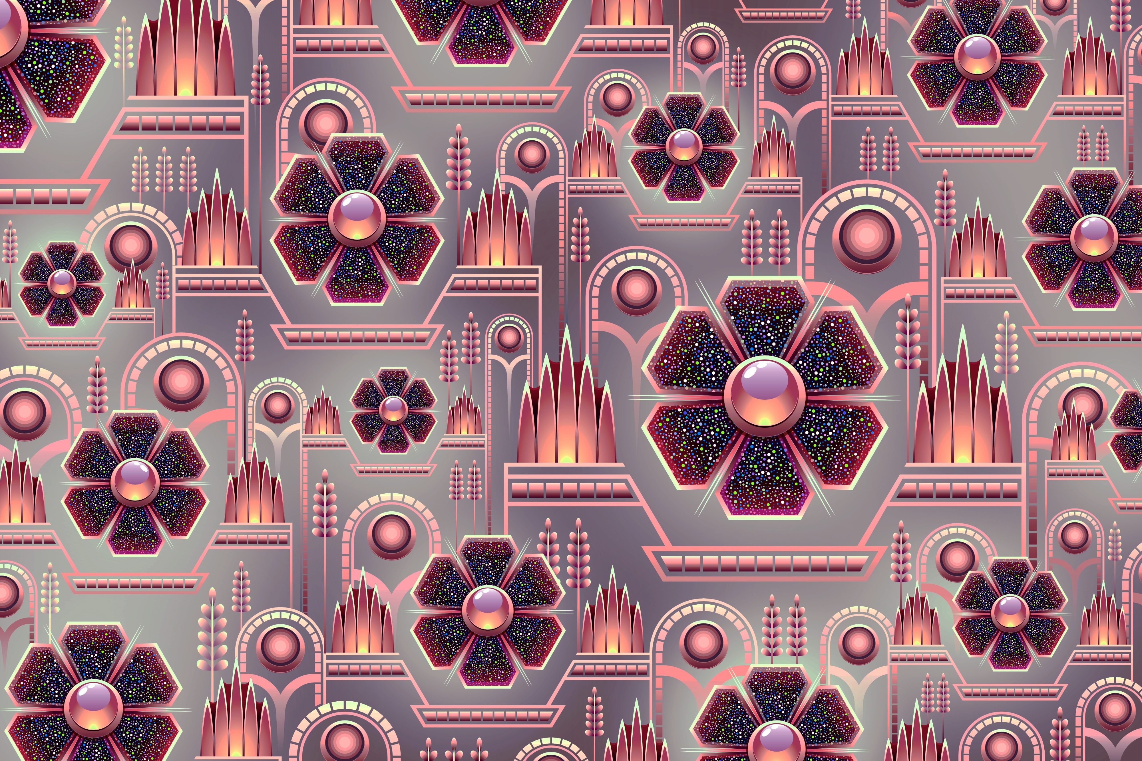 Download Pattern Artistic Flower 4k Ultra HD Wallpaper